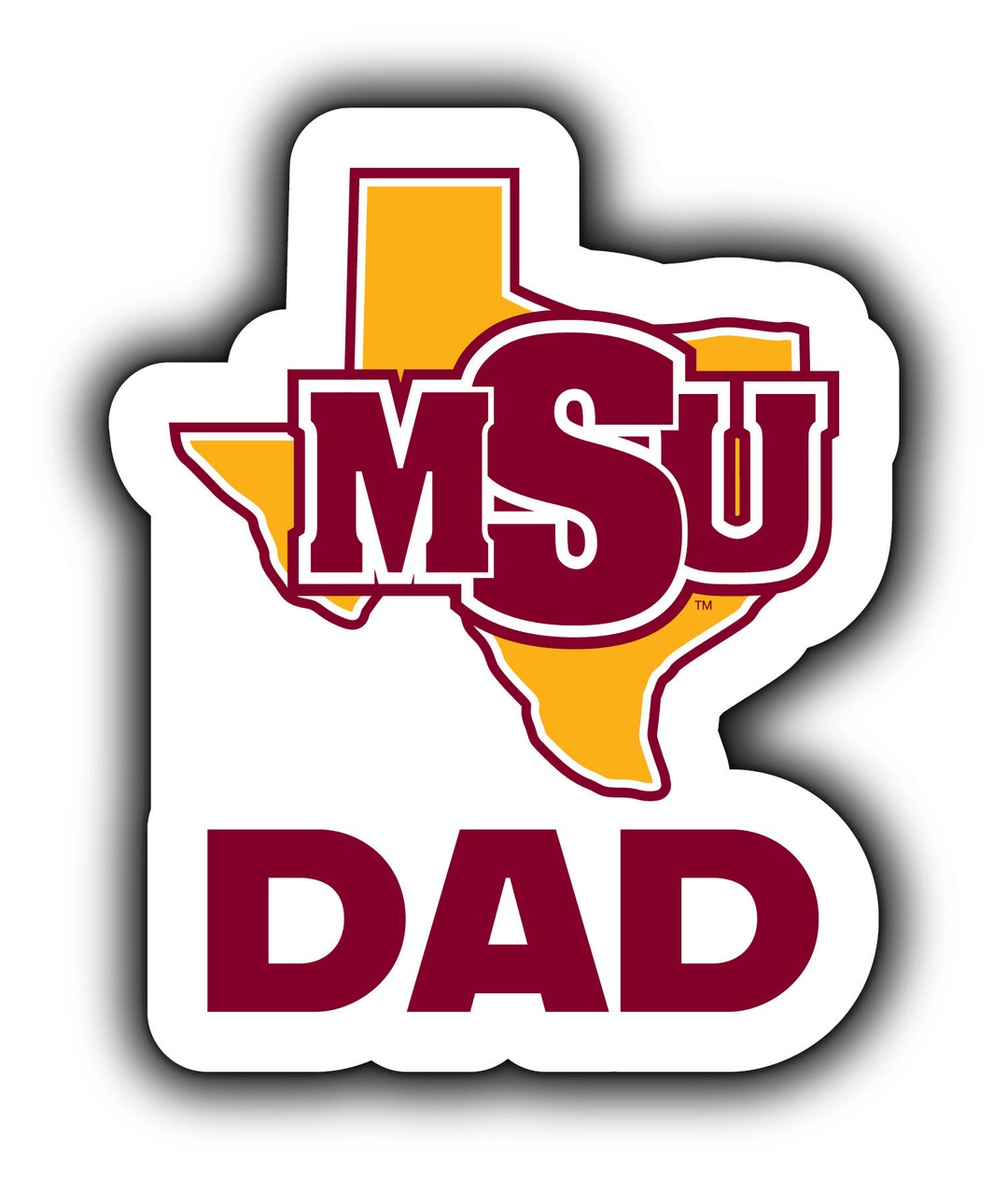 Midwestern State University Mustangs 4-inch Proud Dad Die Cut - Etsy