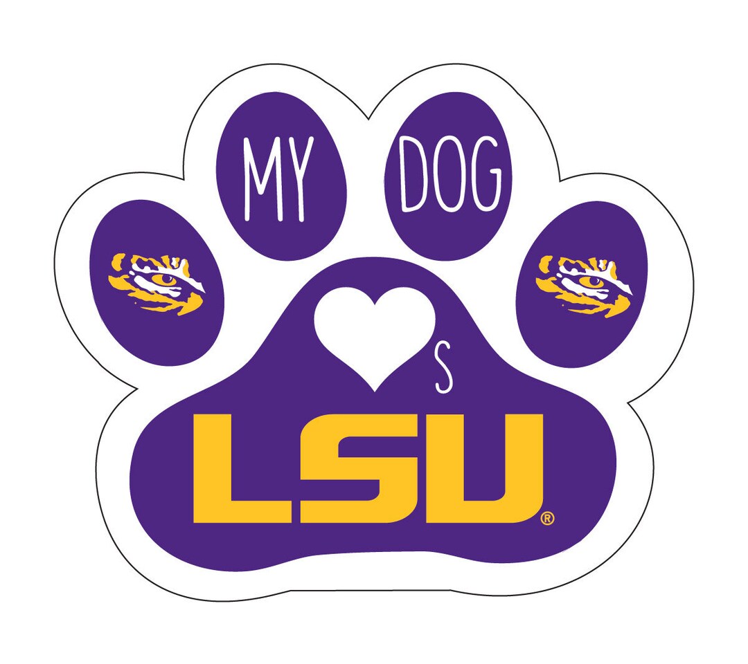 Lsu Tigers Sticker-lsu Dog Peel and Stick Decal - Etsy