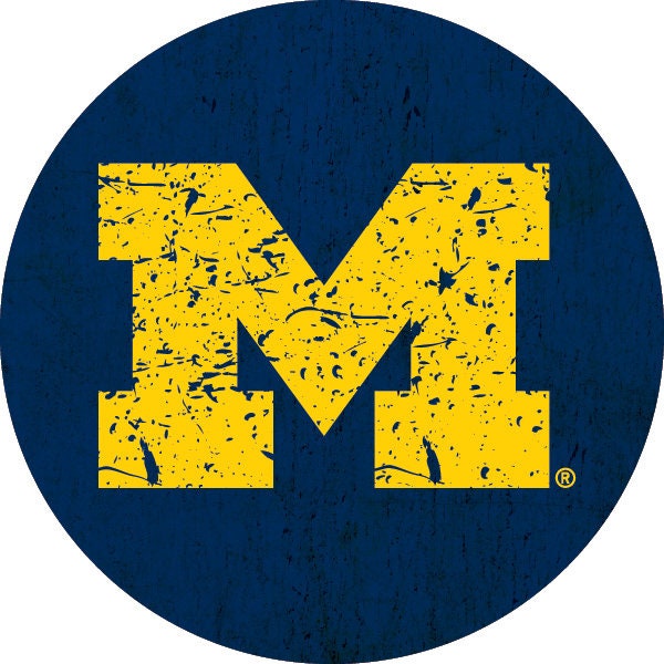Michigan Wolverines NCAA Collegiate 4 Inch Round Decal Sticker - Etsy