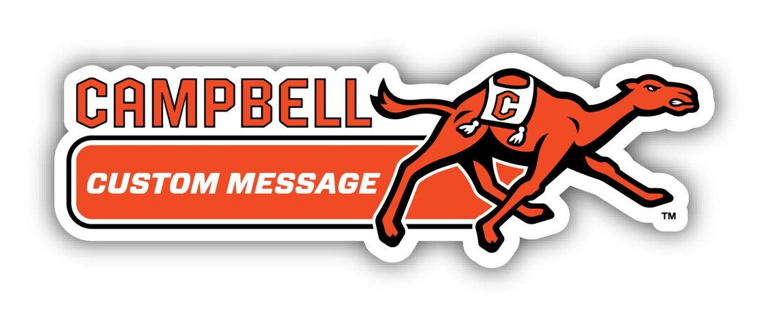 Campbell University Fighting Camels 4-inch Wide Customizable Vinyl ...