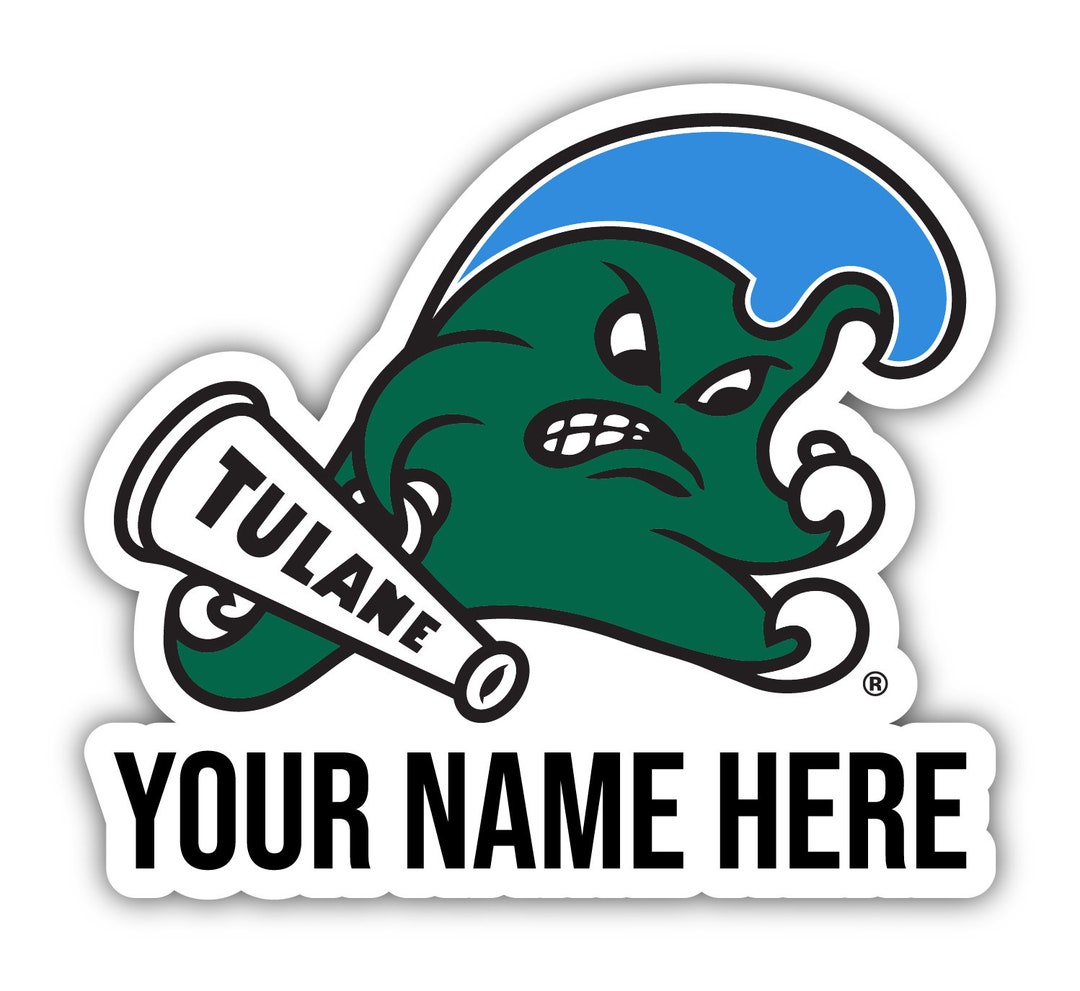 Personalized Customizable Tulane University Green Wave Vinyl Decal ...