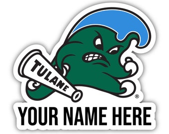 Tulane University Green Wave Vinyl Mascot Decal Sticker | Etsy