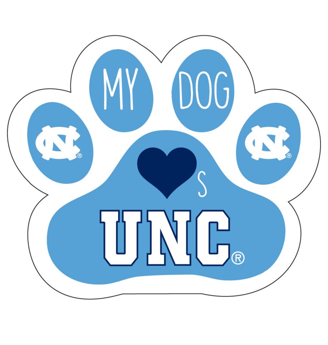 Unc Tar Heels Sticker-north Carolina Dog Peel and Stick Decal - Etsy