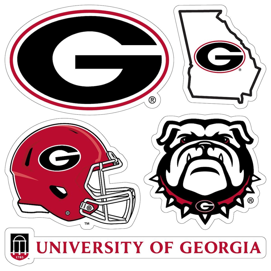Georgia Bulldogs Officially Licensed College Sticker Multipack - School ...