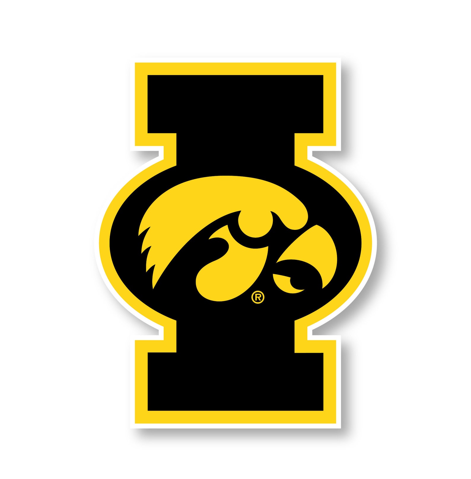 Iowa Hawkeyes Vinyl Mascot Decal Sticker Officially Licensed - Etsy