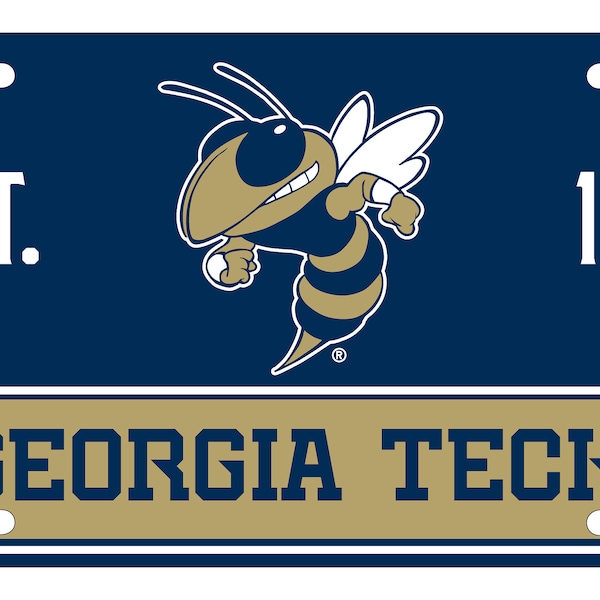 Georgia Tech License Plate - Etsy
