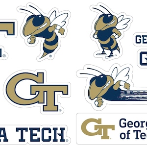 Georgia Tech Yellow Jackets Officially Licensed College Sticker ...