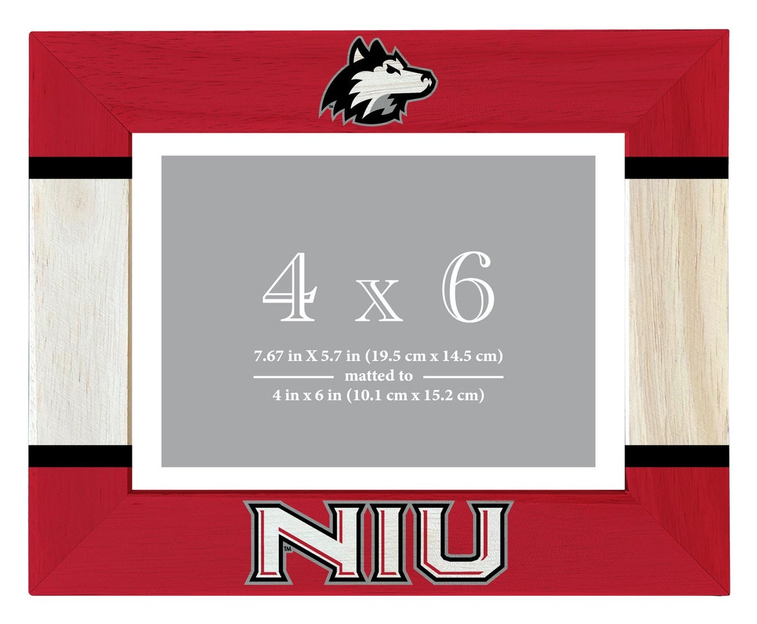 Northern Illinois Huskies Wooden Photo Frame Matted to 4 X 6 Inch ...