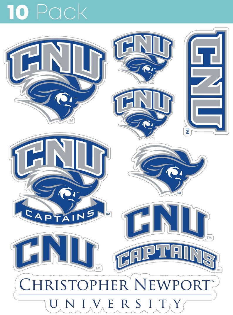 Christopher Newport Captains 10 Pack Sticker - officially Licensed ...