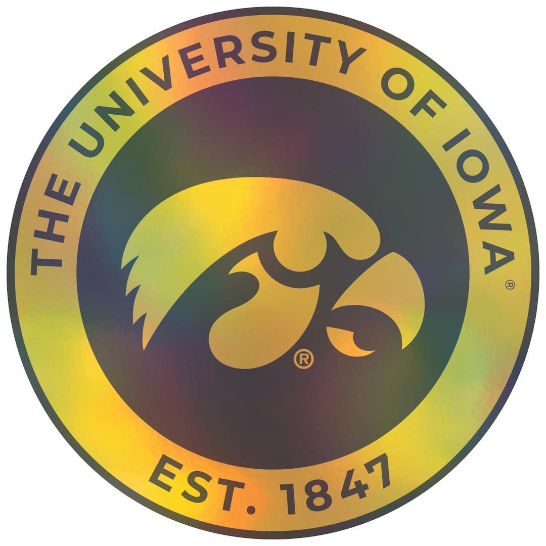 Iowa Hawkeyes Holographic Vinyl Decal Sticker Officially Licensed - Etsy