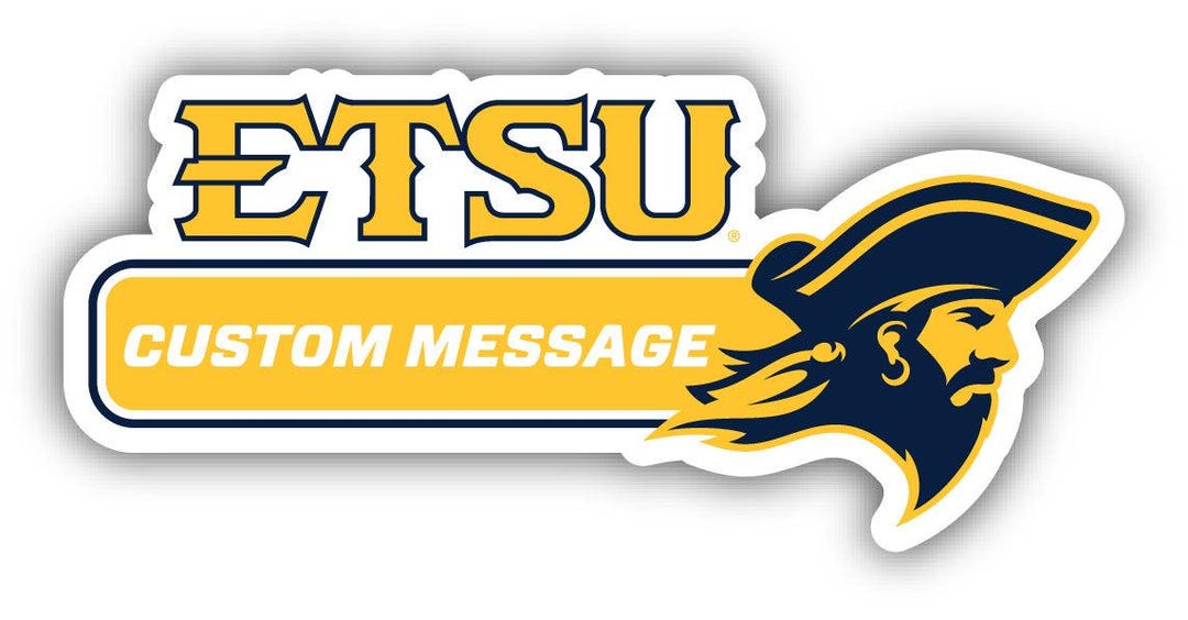 East Tennessee State University 4-inch Wide Customizable Vinyl Decal ...