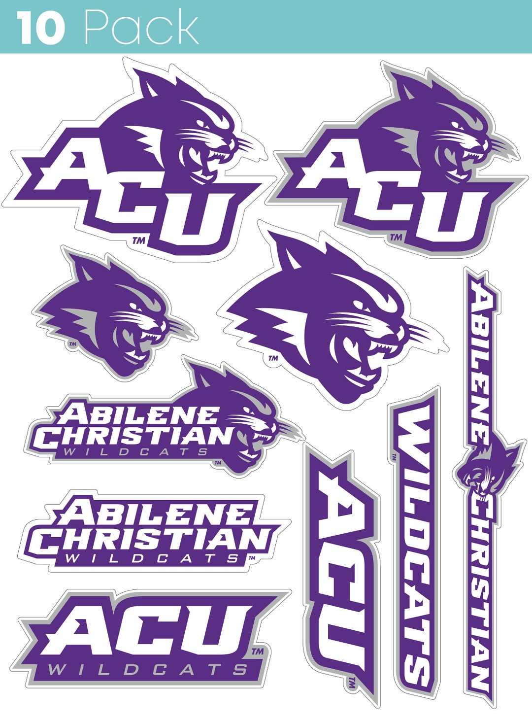 Abilene Christian University 10 Pack Sticker - officially Licensed ...