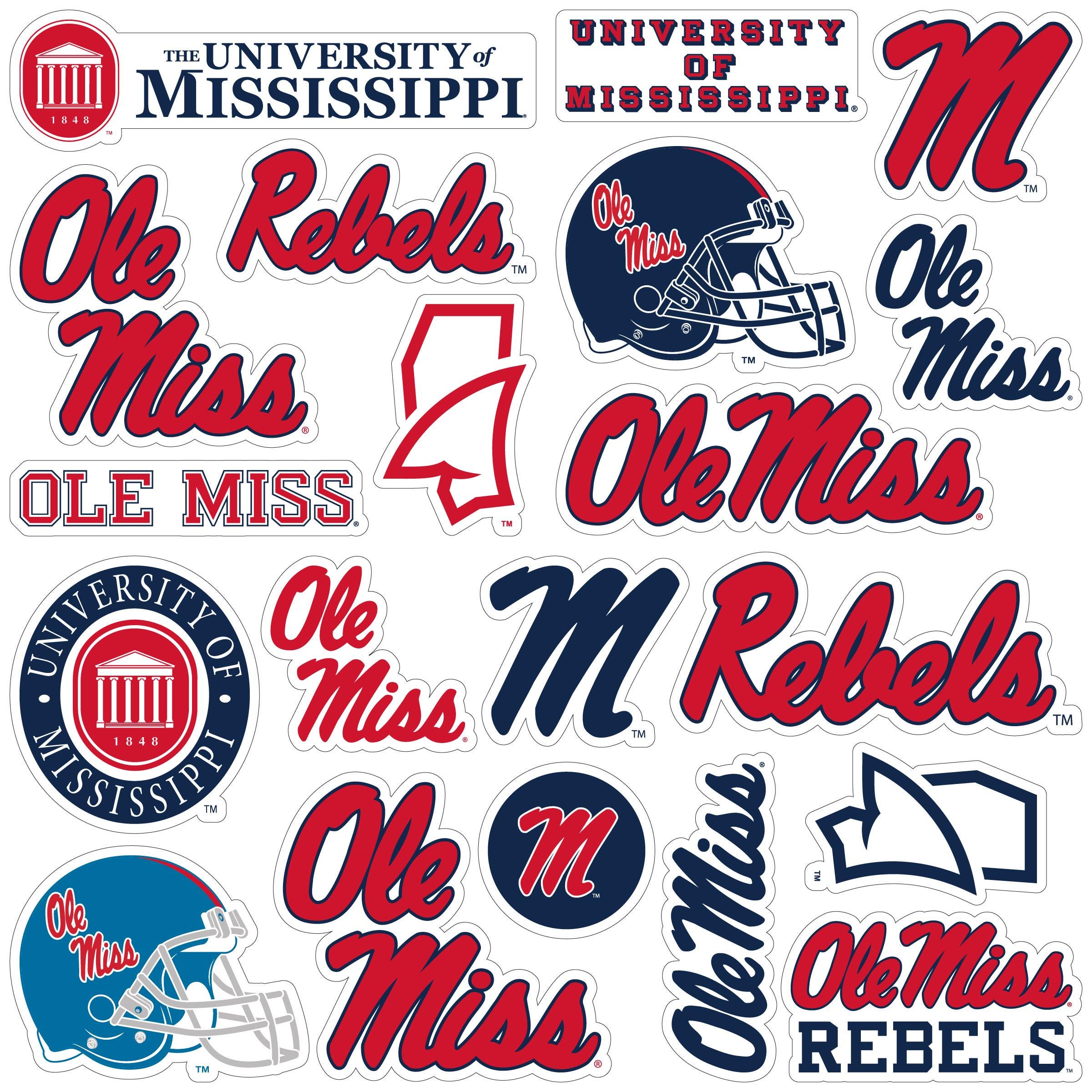 Mississippi Rebels "ole Miss" Officially Licensed College Sticker ...