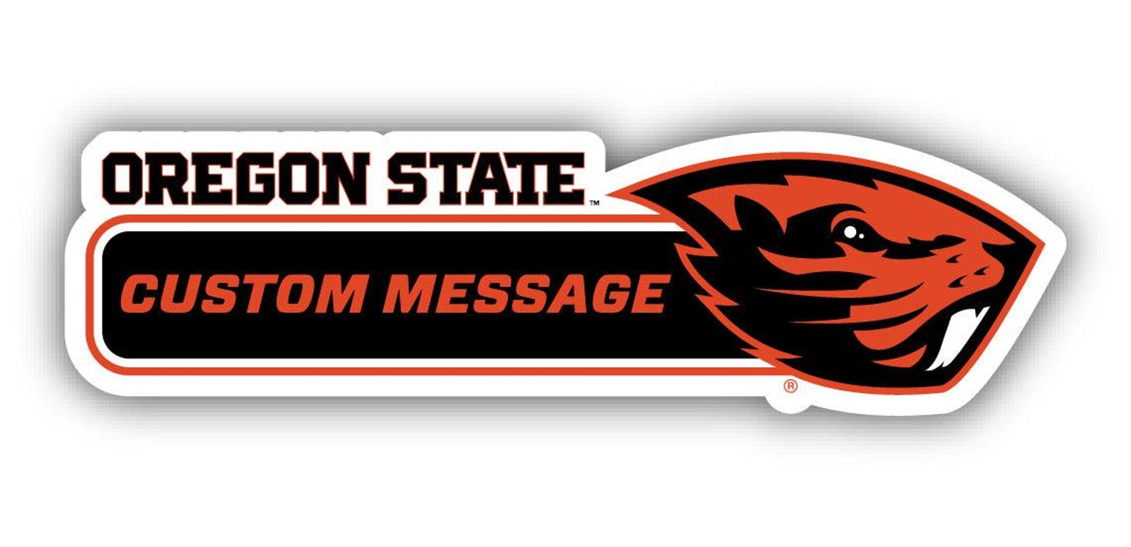 Oregon State Beavers 4-inch Wide Customizable Vinyl Decal Sticker - Etsy