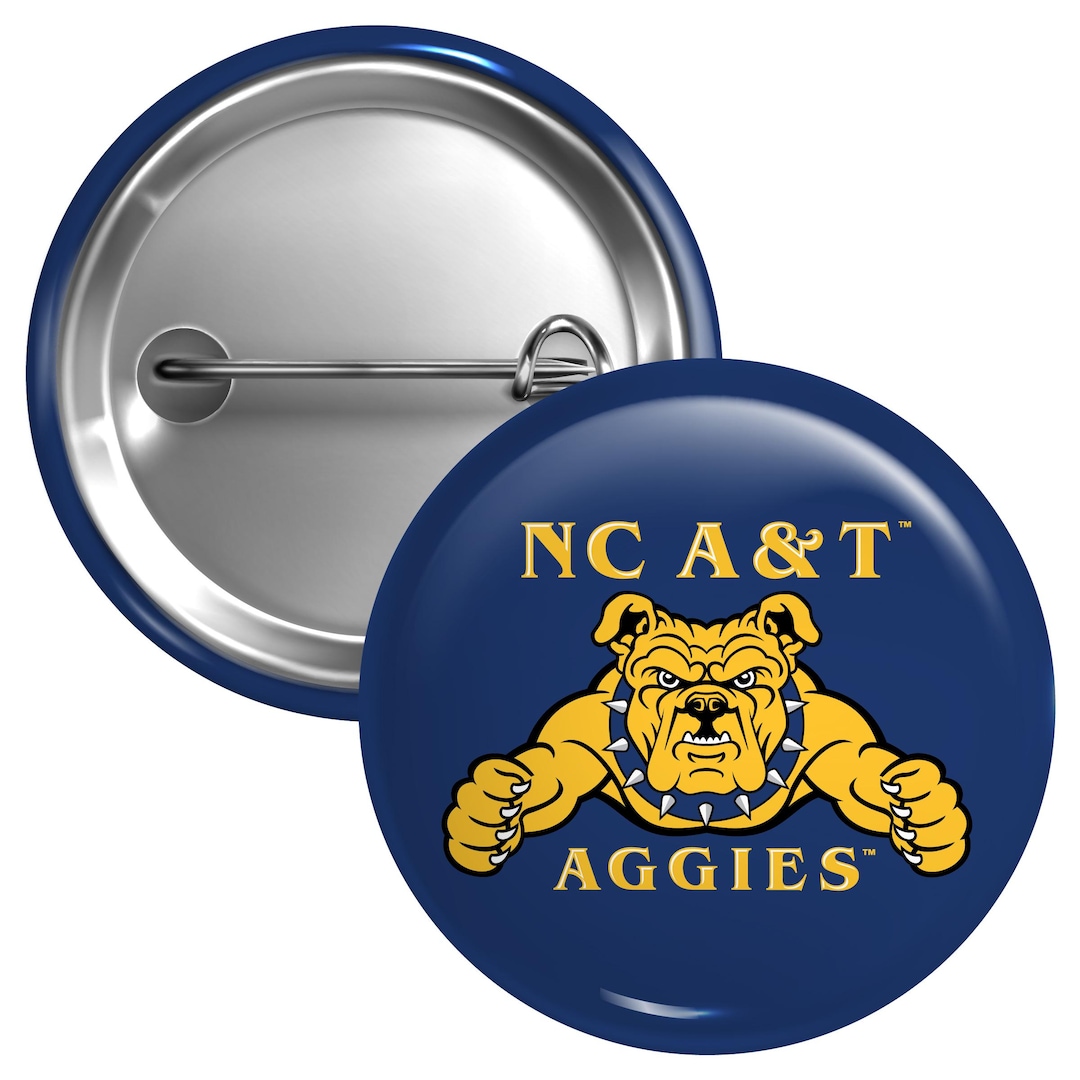 North Carolina A&T State Aggies Button Pin Officially Licensed - 3 Size ...