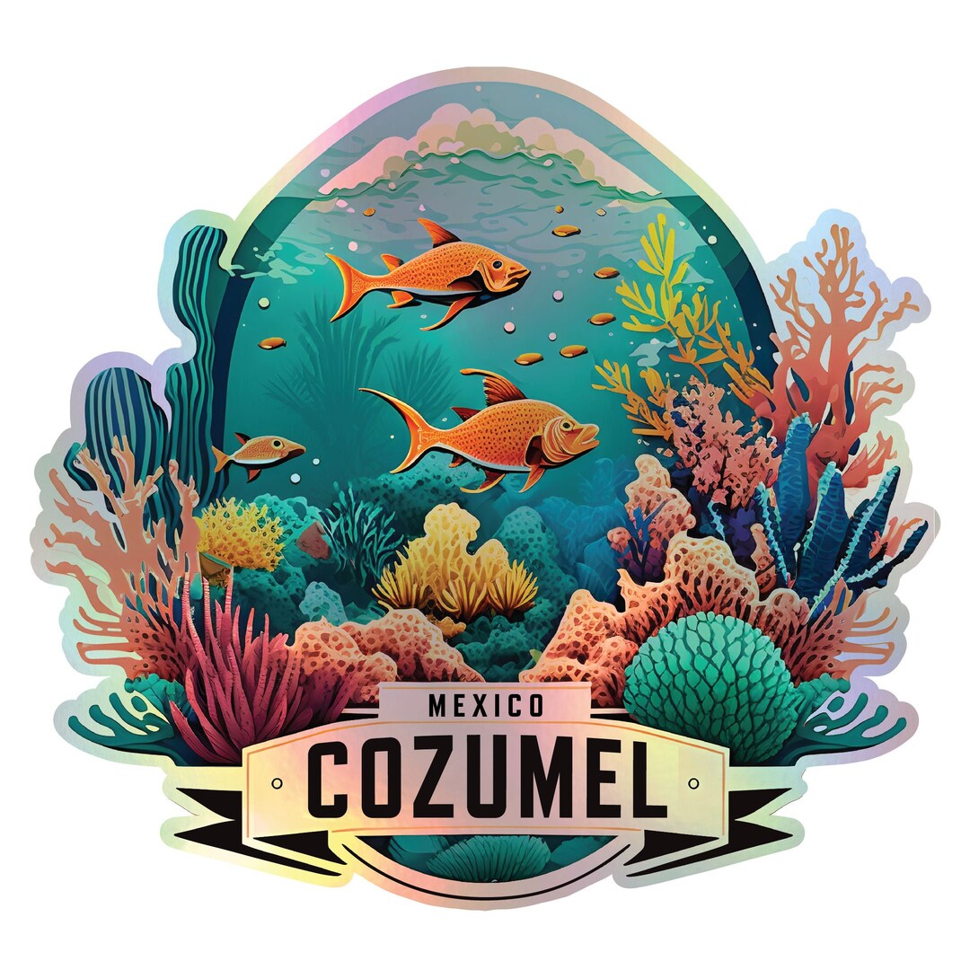 Cozumel Mexico Holographic Souvenir Vinyl Decal Sticker Design A - Etsy