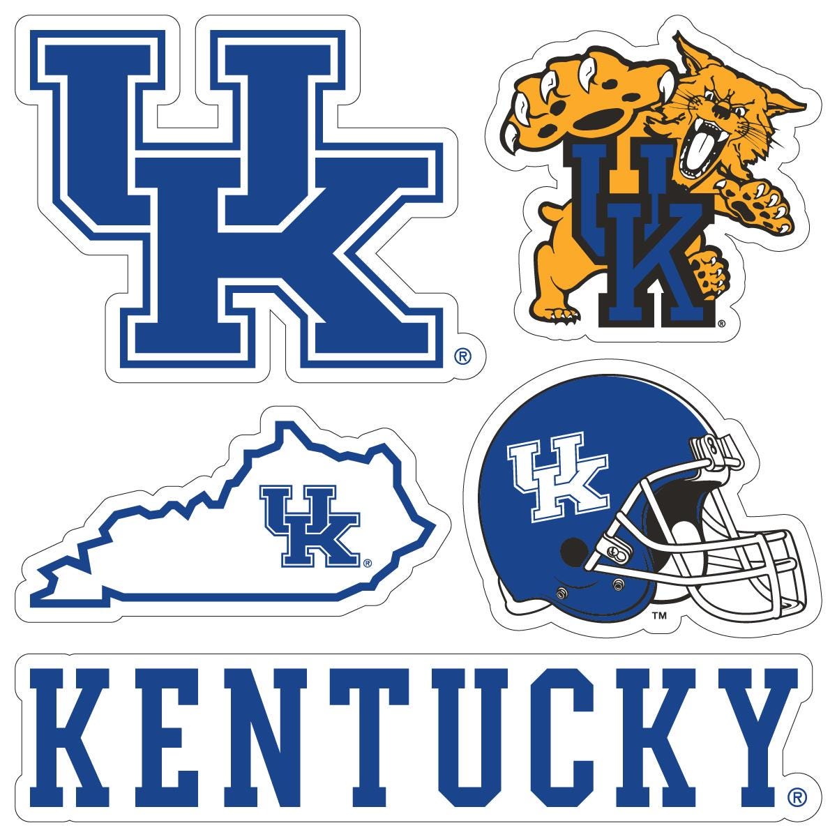 Kentucky Wildcats Officially Licensed College Sticker Multipack ...