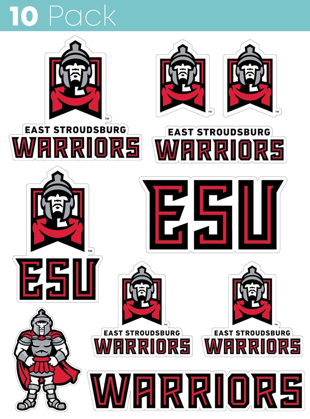 East Stroudsburg University 10 Pack Sticker - officially Licensed ...