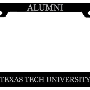 Texas Tech License Plate Frame - Etsy