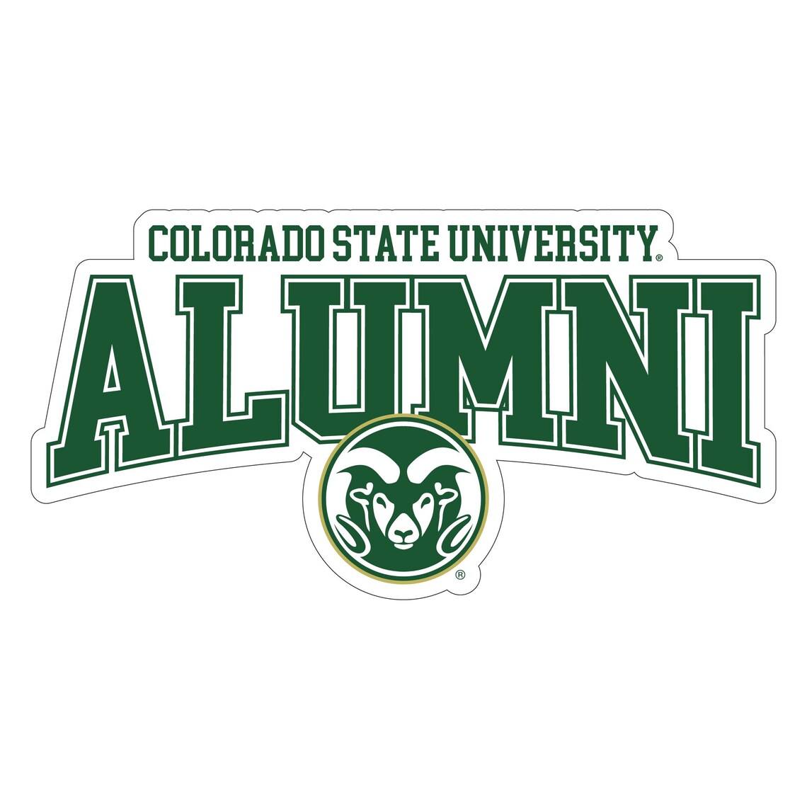 Colorado State Rams Laser Cut Alumni Vinyl Sticker/magnet - Officially ...