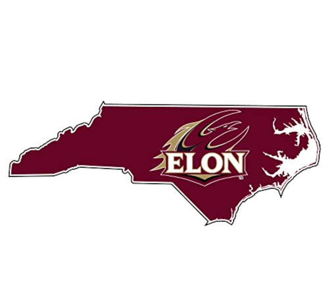 Elon University 4 Inch State Shape - Sticker / Magnet Choice - Etsy