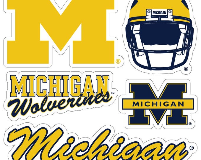 University of Michigan Football Wolverines Face Logo Vinyl Sticker ...