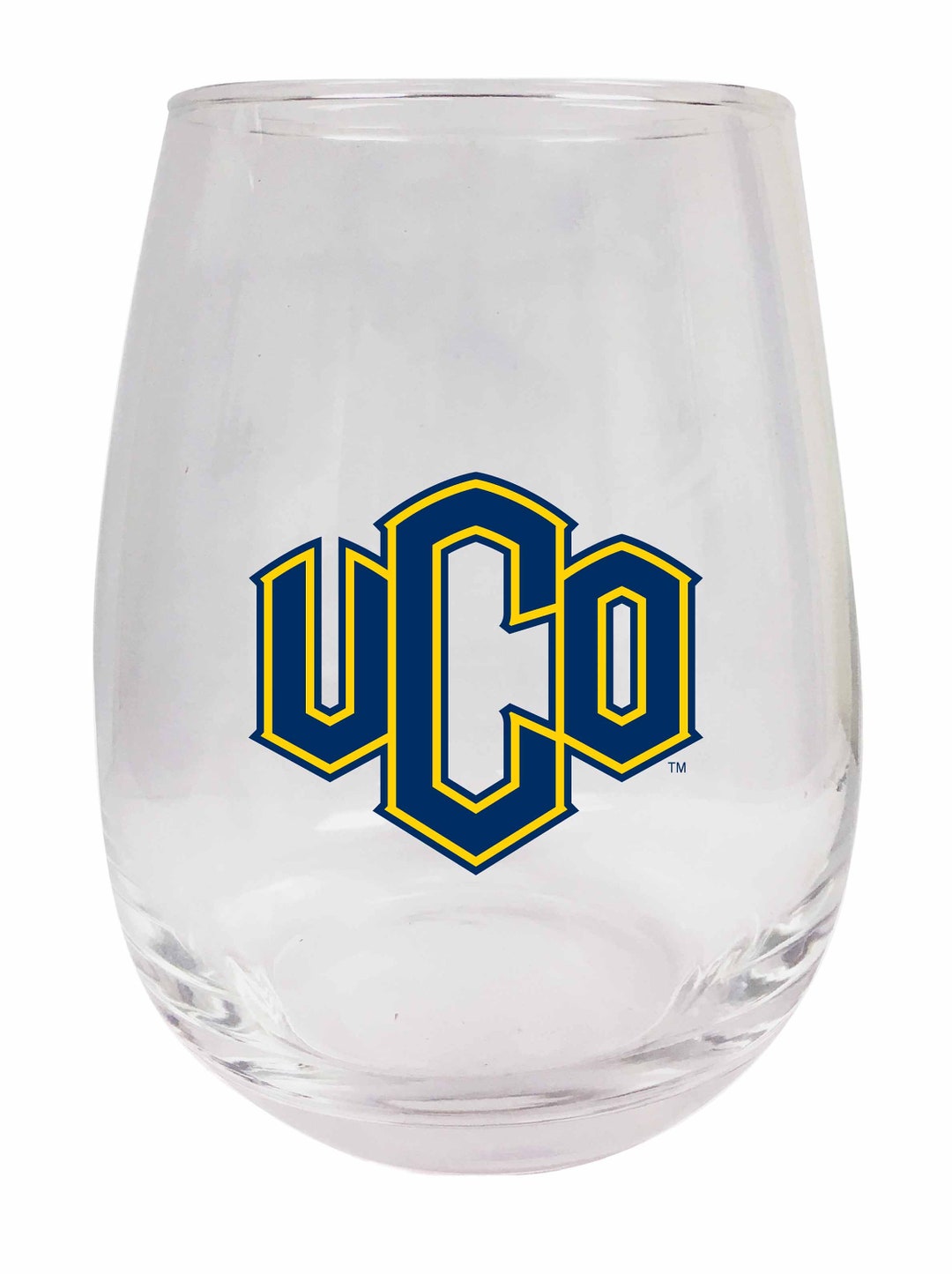 University of Central Oklahoma Bronchos 15 Oz Stemless Wine Glass ...