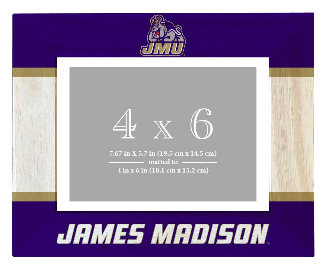 James Madison Dukes Wooden Photo Frame Matted to 4 X 6 Inch Officially ...