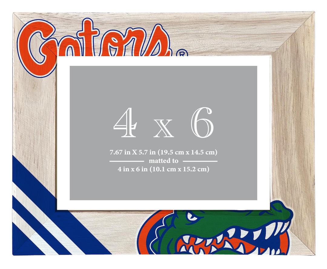 Florida Gators Printed Wooden Photo Frame 4x6 – Horizontal or Vertical ...