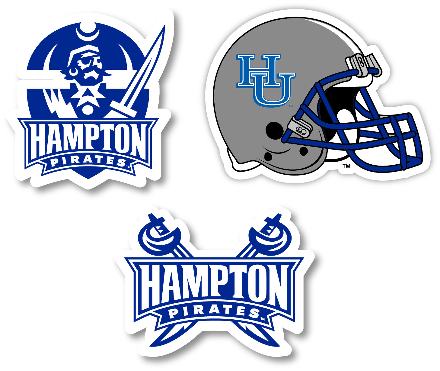 Hampton University Vinyl Decal Sticker 3 Pack 4-Inch Each | Etsy