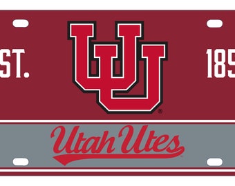 Utah Utes License Plate - Etsy