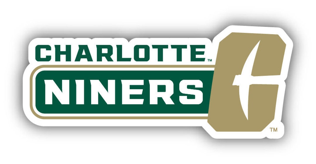 North Carolina Charlotte Forty-niners 4 Inch Wide Colorful Vinyl Decal ...