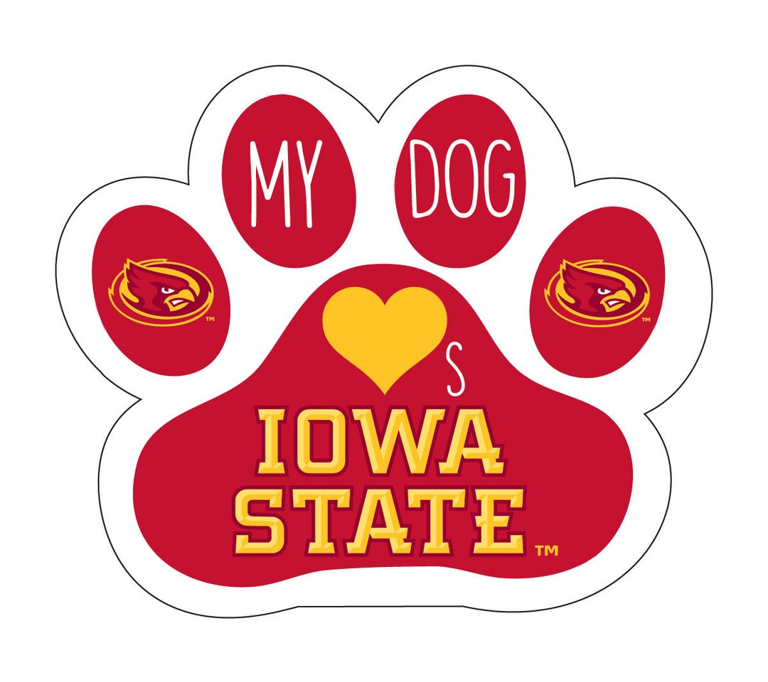 Iowa State Cyclones Dog Paw Sticker - Officially Licensed Decal - Etsy
