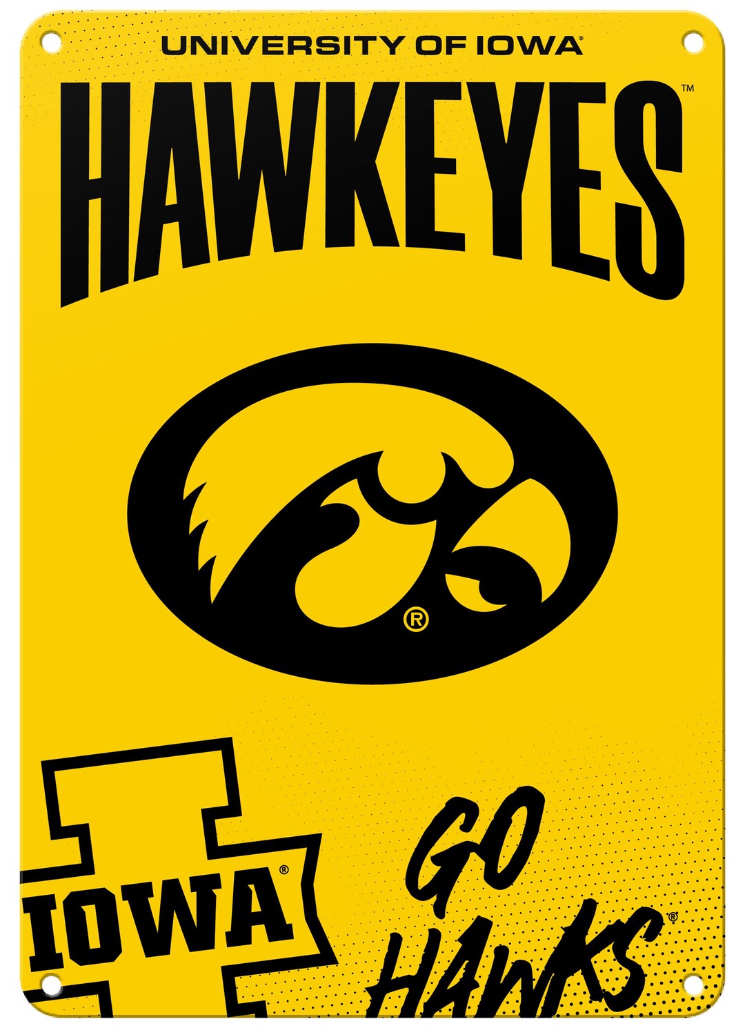 Iowa Hawkeyes 7"x10" College Wall Decor Metal Sign – Officially ...
