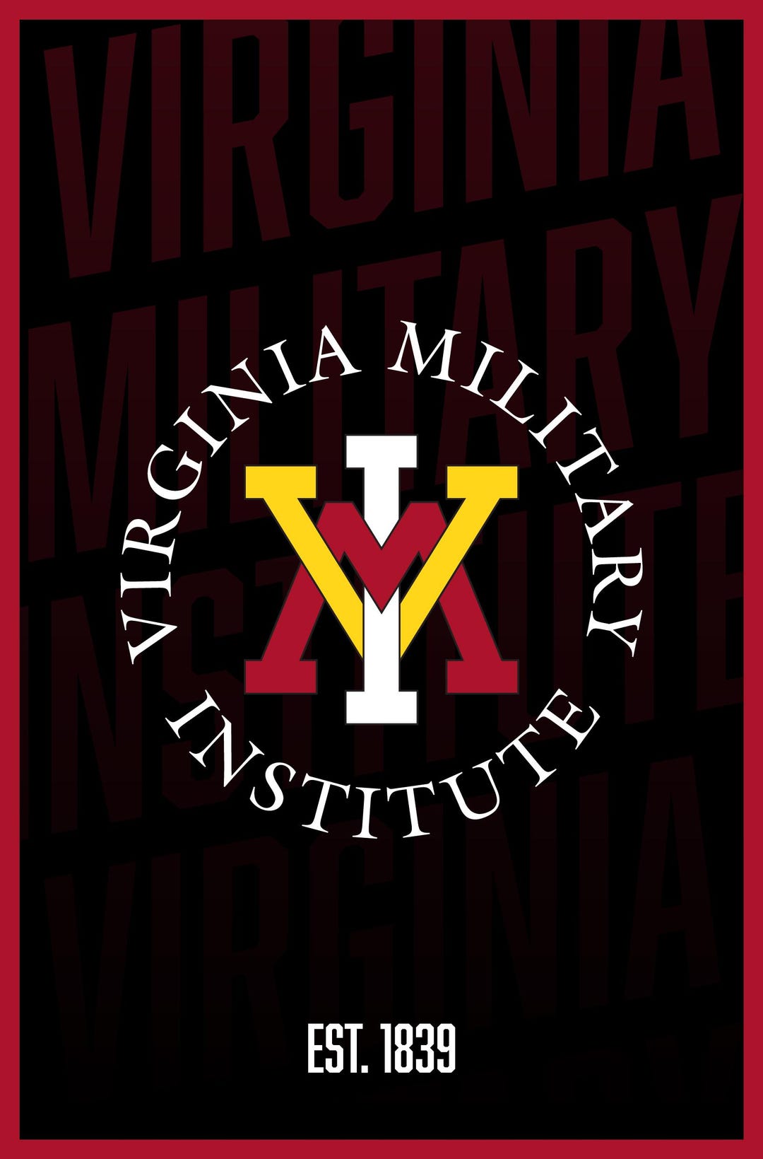 VMI Keydets Officially Licensed College Poster – Gradient or Halftone ...