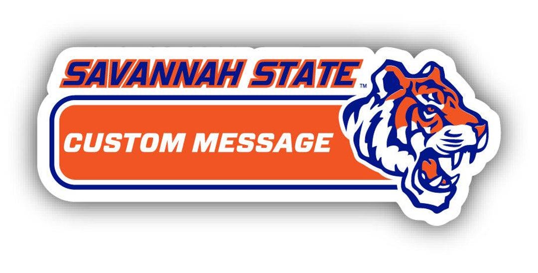 Savannah State University 4-inch Wide Customizable Vinyl Decal Sticker ...