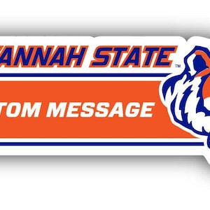 Savannah State University 4-inch Wide Customizable Vinyl Decal Sticker ...