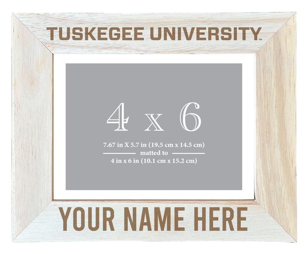 Tuskegee University Customizable Wooden Photo Frame Matted 4"x 6" - Etsy