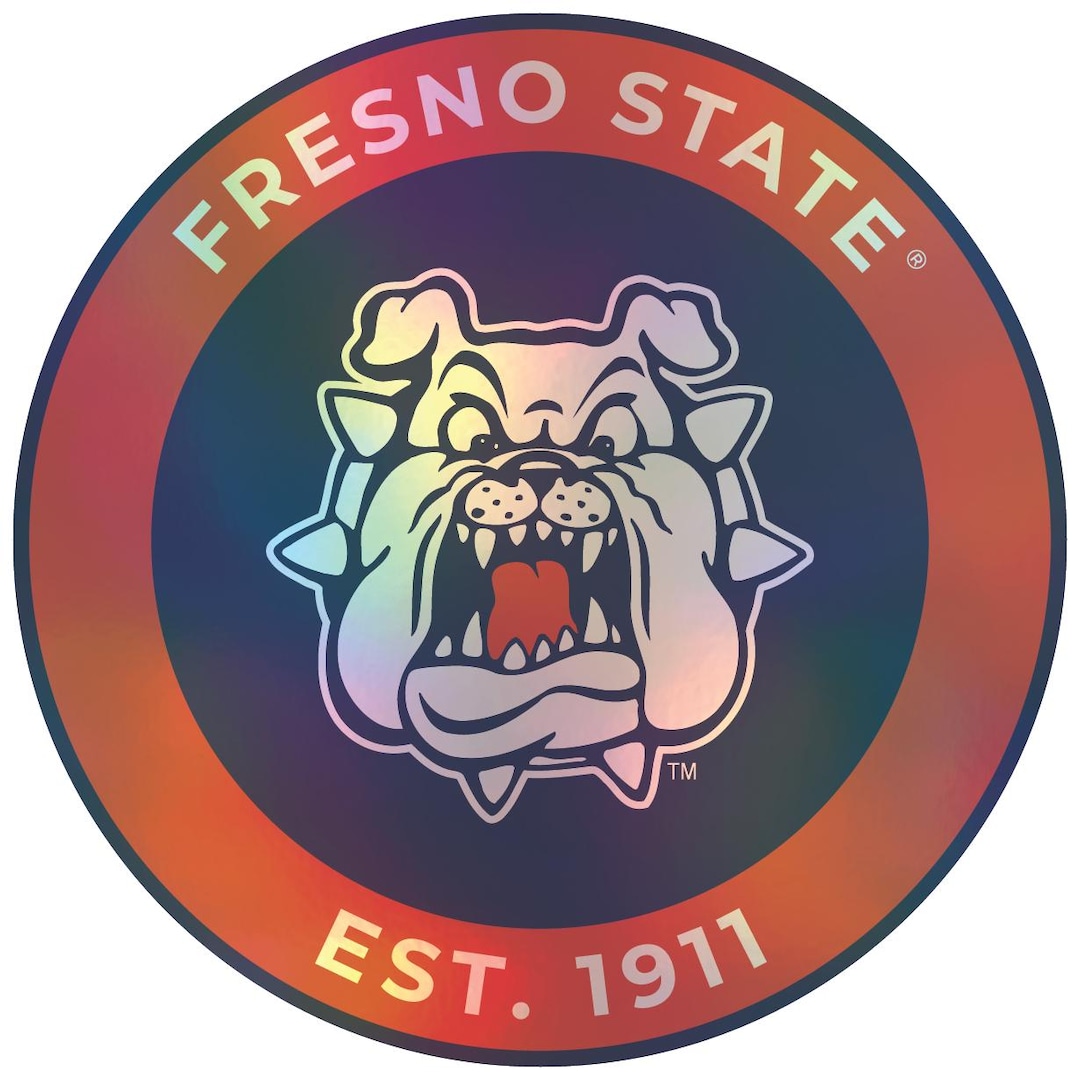 Fresno State Bulldogs Holographic Vinyl Decal Sticker Officially ...
