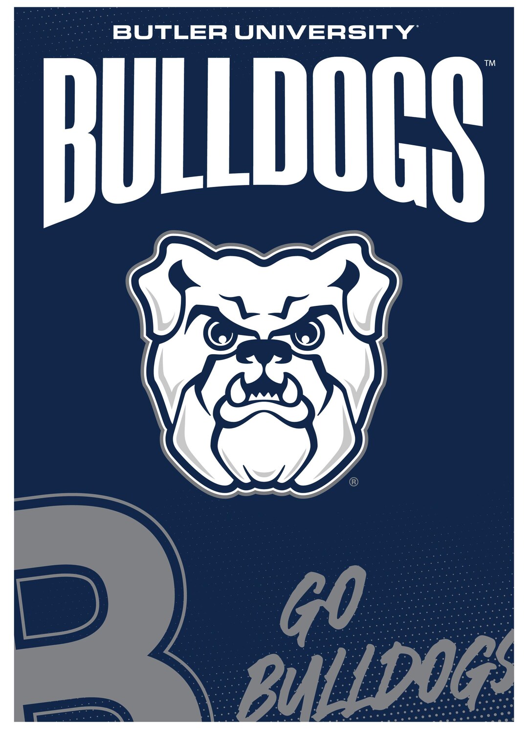 Butler Bulldogs Officially Licensed College Poster – Gradient or ...