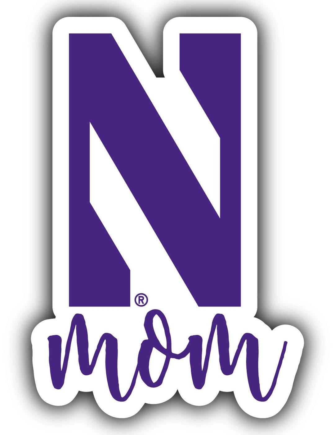 Northwestern University Wildcats 4-inch Proud Family Die Cut Magnet ...