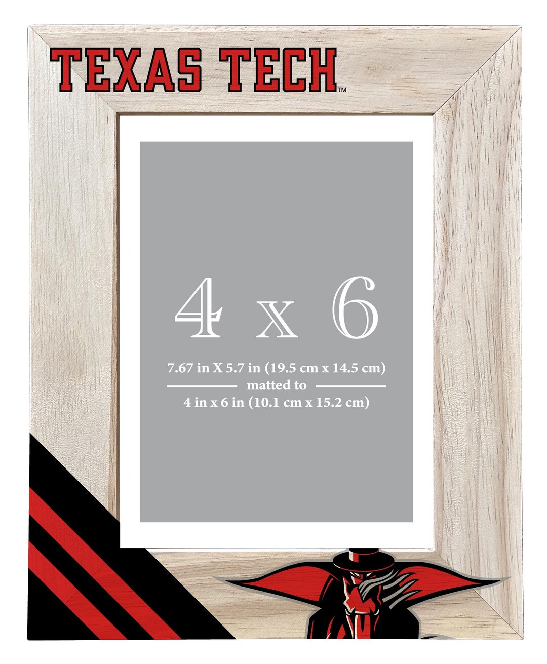 Texas Tech Red Raiders Printed Wooden Photo Frame 4x6 – Horizontal or ...