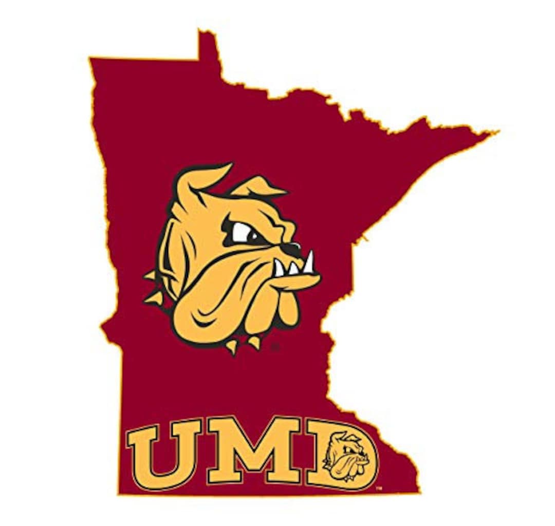 Minnesota Duluth Bulldogs 4 Inch State Shape - Sticker / Magnet Choice ...
