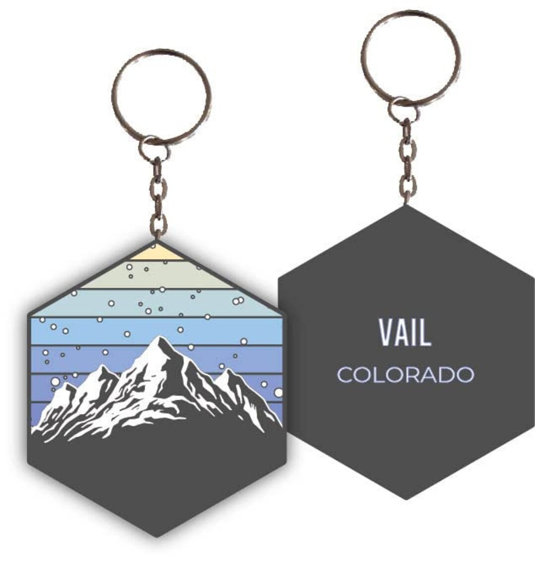 Vail Colorado Ski Snowboard Winter Adventures Metal Keychain - Etsy
