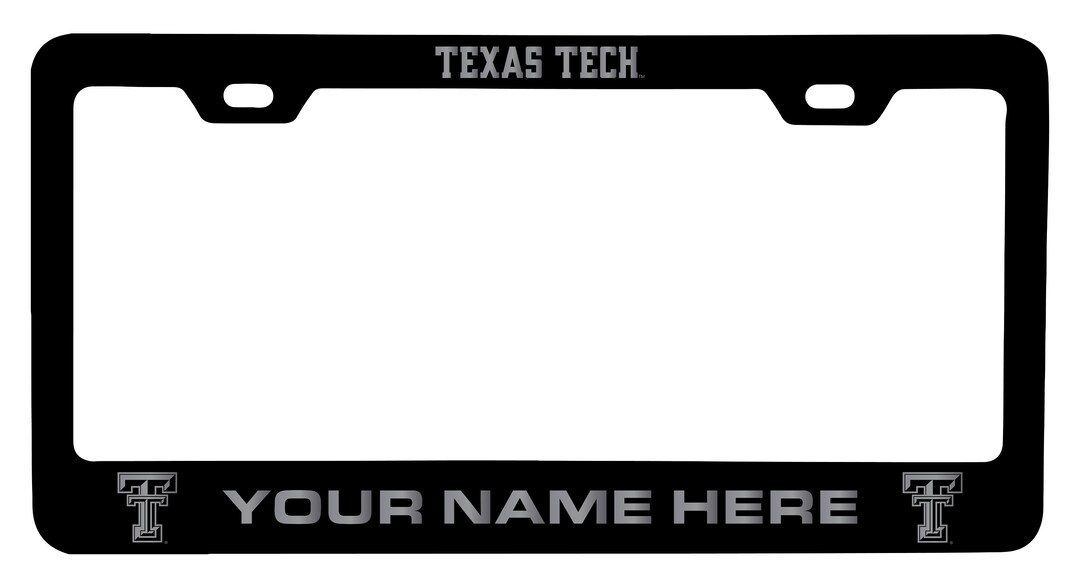 Texas Tech Red Raiders Engraved Metal License Plate Frame ...