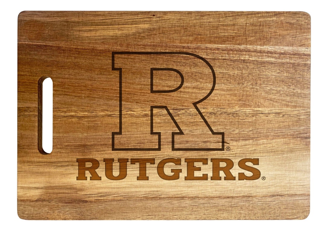 Rutgers Scarlet Knights Engraved Wooden Cutting Board 10" X 14" Acacia ...