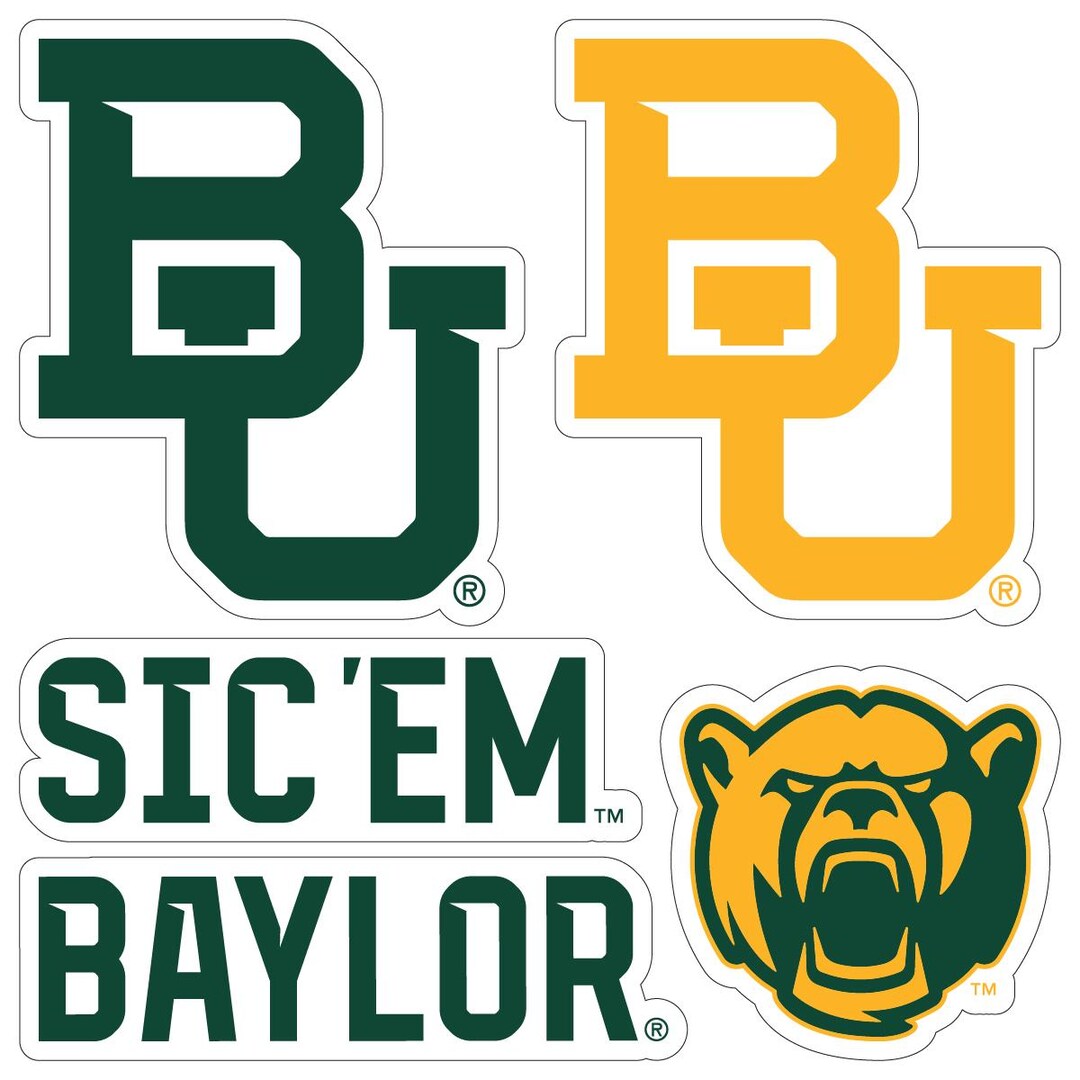 Baylor Bears Officially Licensed College Sticker Multipack - School ...