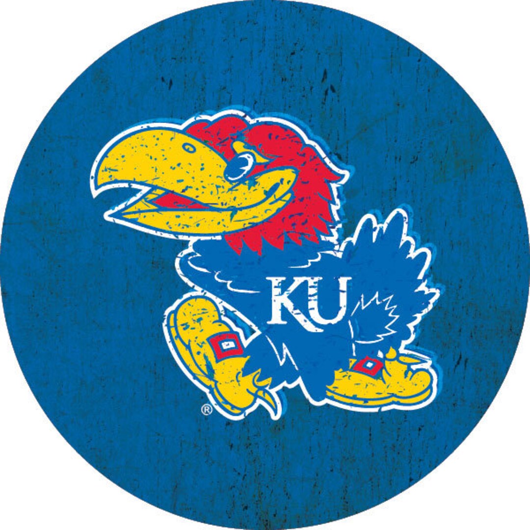 Kansas Jayhawks NCAA Collegiate 4-inch Round Sticker - Multiple Designs ...