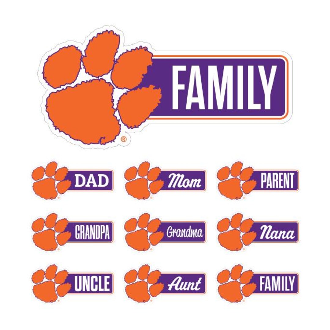 Clemson Tigers Proud Family Decorative Decal – Officially Licensed - Etsy