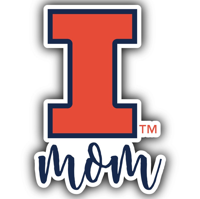 Illinois Fighting Illini 4-inch Proud Mom Die Cut Decal - Etsy